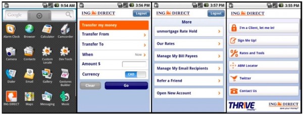 ING DIRECT Android app now available for download