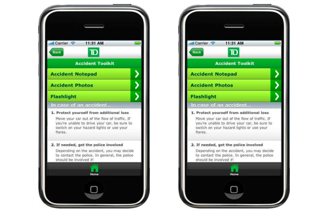 TD enhances BlackBerry, iPhone and Android app (specifically insurance ...