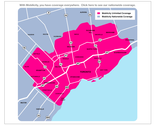 Mobilicity updates GTA coverage map... still waiting on other launch cities