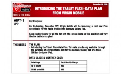 Virgin releases "Tablet Flexi-Data" Plans