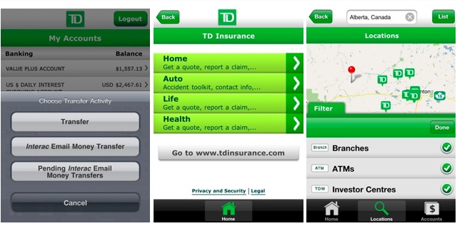 TD Bank iPhone app gets updated to version 2.1