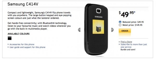 Samsung C414 now available at Videotron