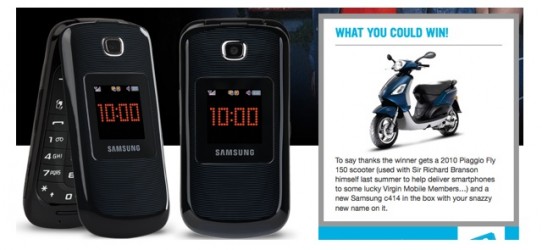 Virgin wants your help to create a fancy name for the upcoming Samsung C414