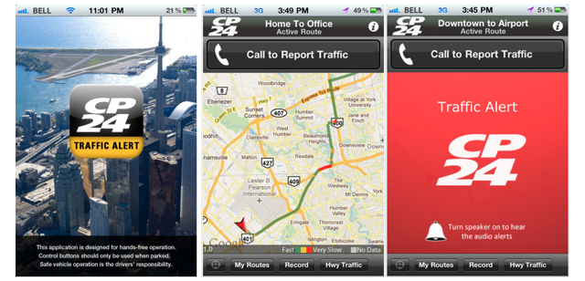 CP24 GTA Traffic app released for iPhone and BlackBerry - MobileSyrup