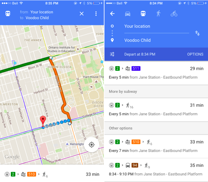 Google Maps for iOS updated with redesigned Transit directions ...