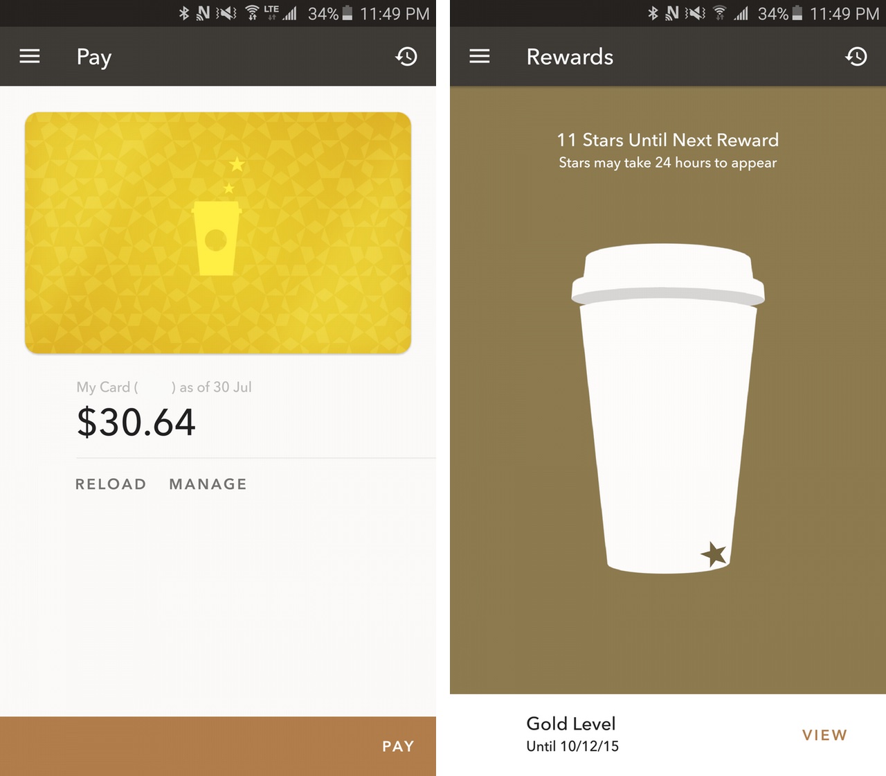 Starbucks Android app gets Material Design overhaul, Order & Pay still ...
