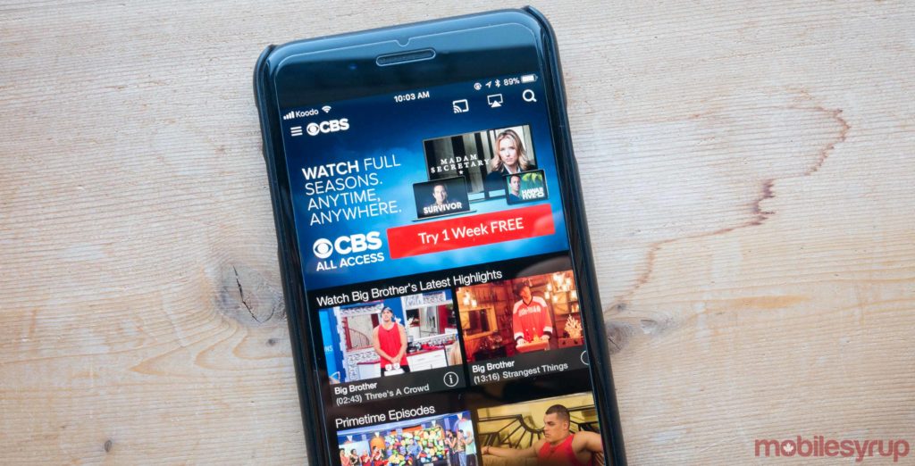 CBS All Access streaming app is coming to Canada early next year