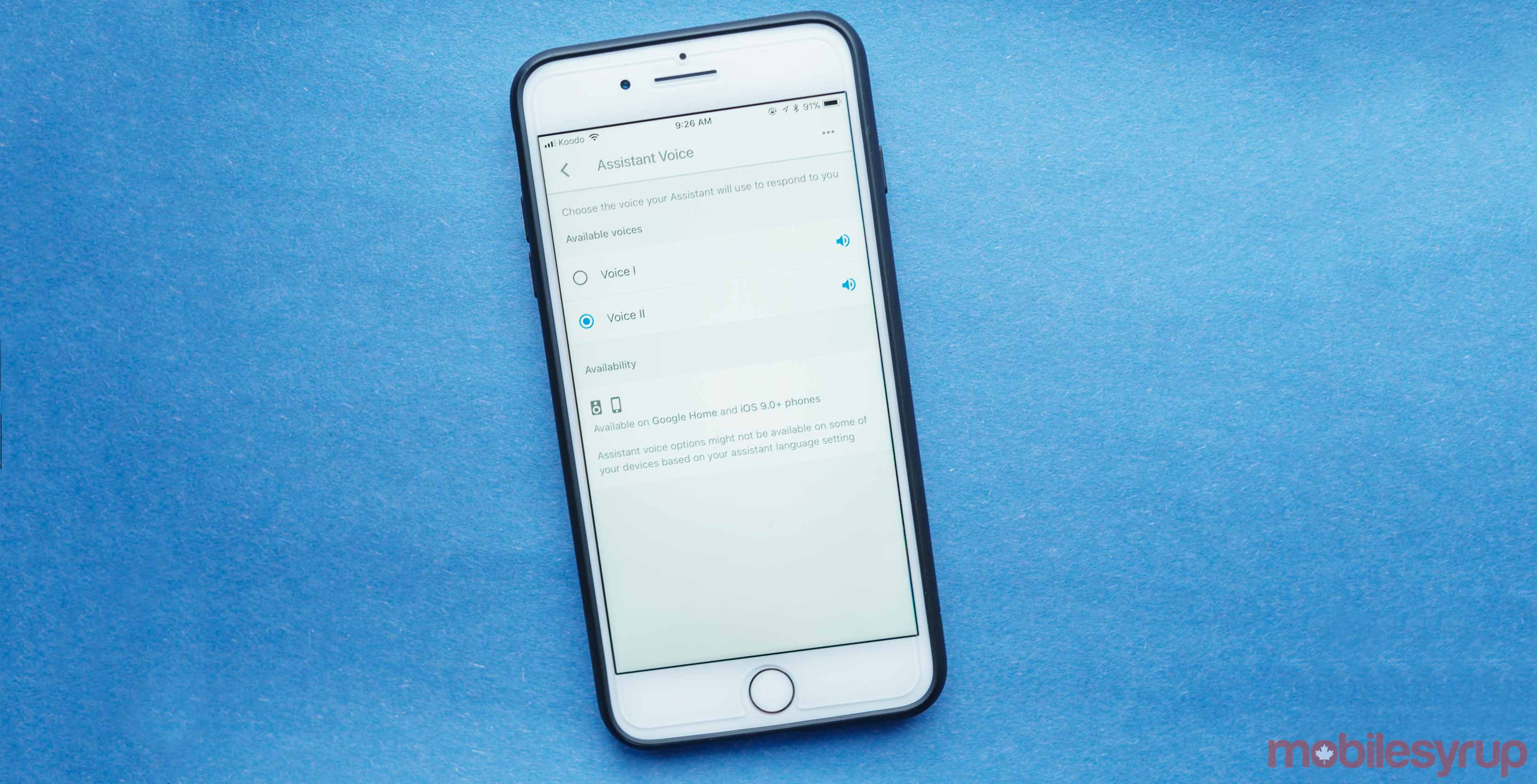 How to switch Google Assistant's voice to male