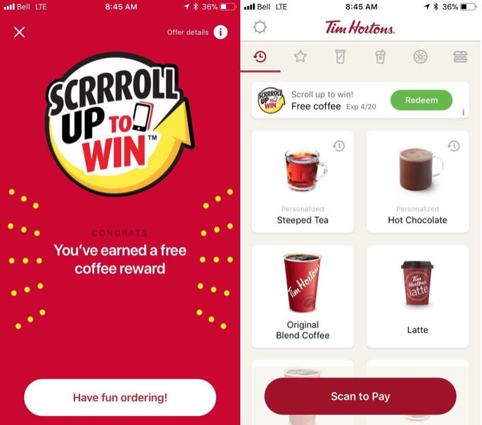 With Scroll Up To Win, Tim Hortons re-imagines Roll Up The Rim for the ...
