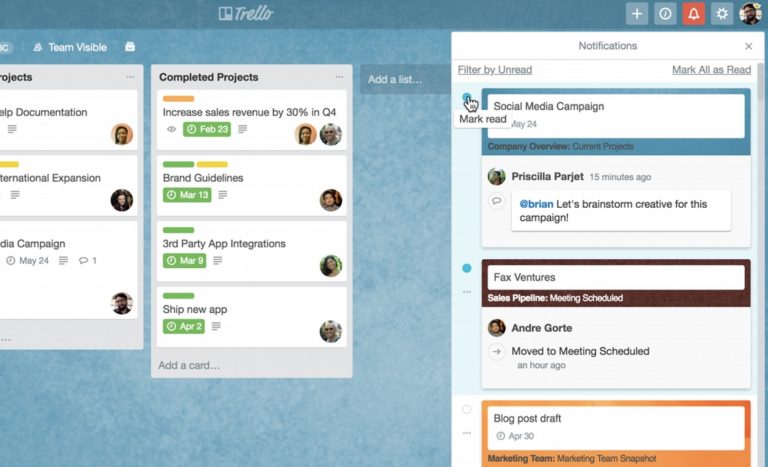 Trello redesigns home menu, introduces new notifications