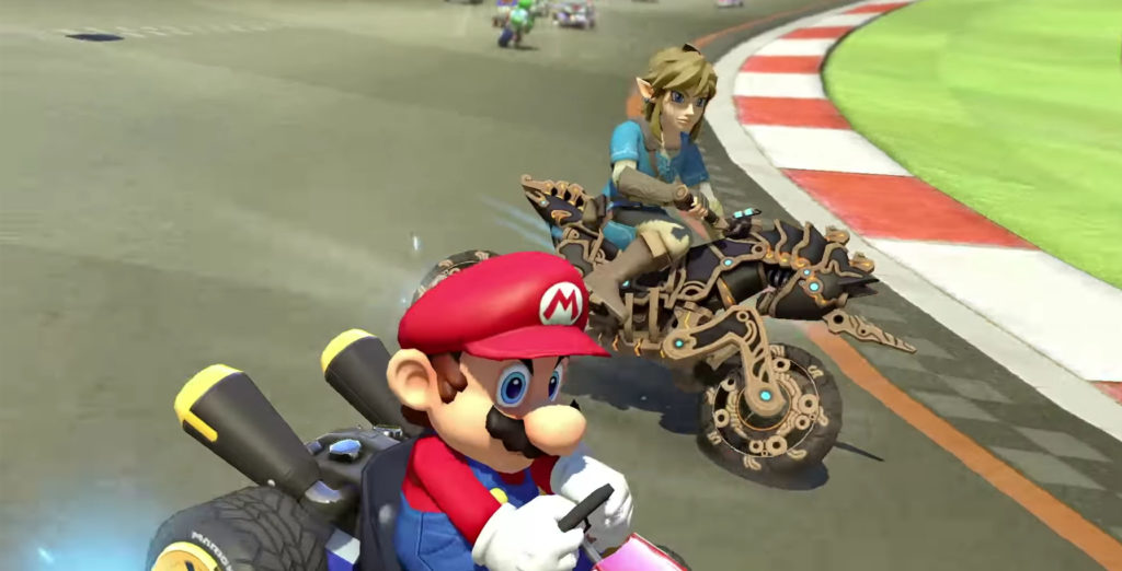 Link rides into 'Mario Kart 8 Deluxe' on his Master Cycle Zero