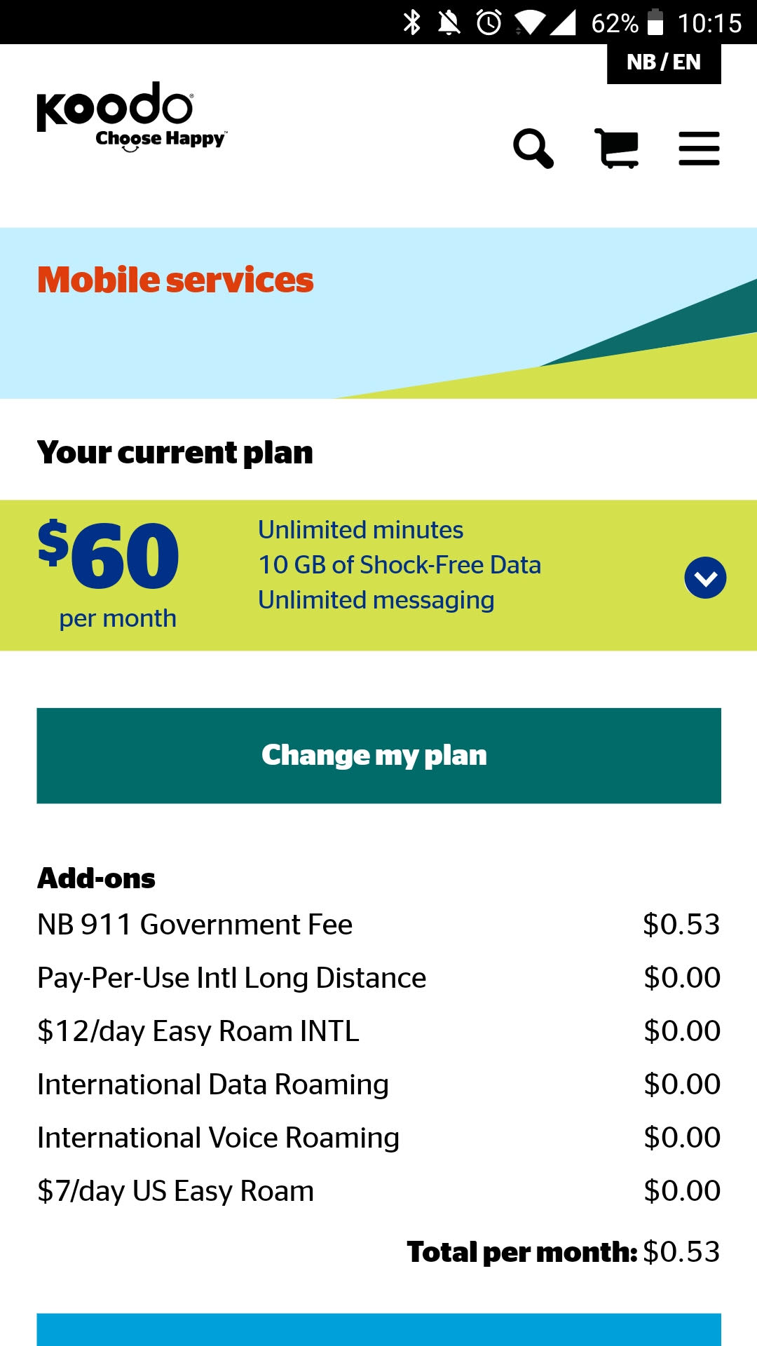 Koodo offers $60/10GB promo plan in New Brunswick