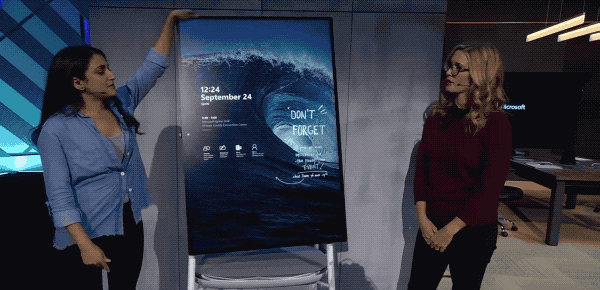 Microsoft shows off the Surface Hub 2 with rotating display