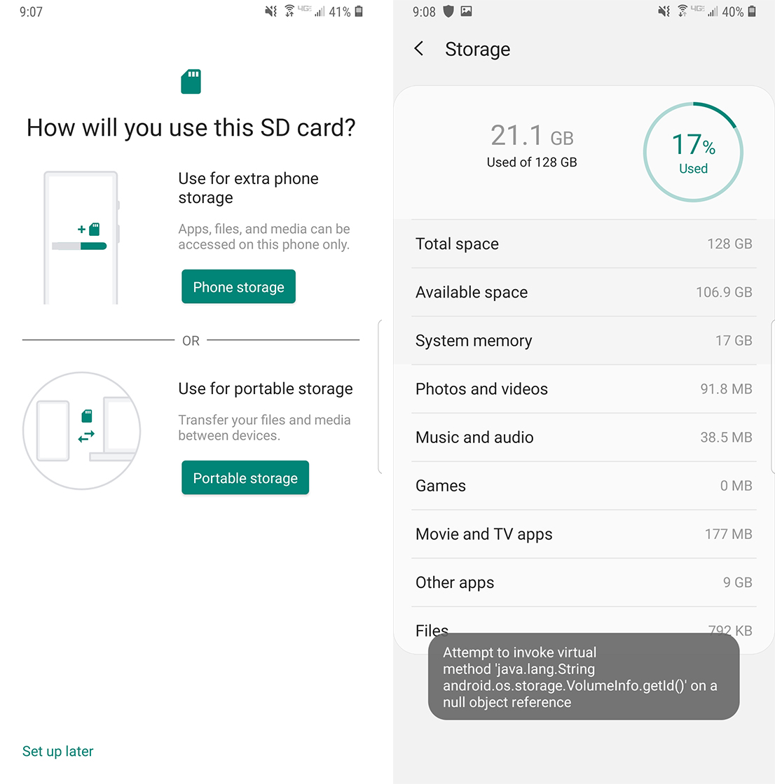 Samsung's Android 9 Pie update may bring adoptable storage feature