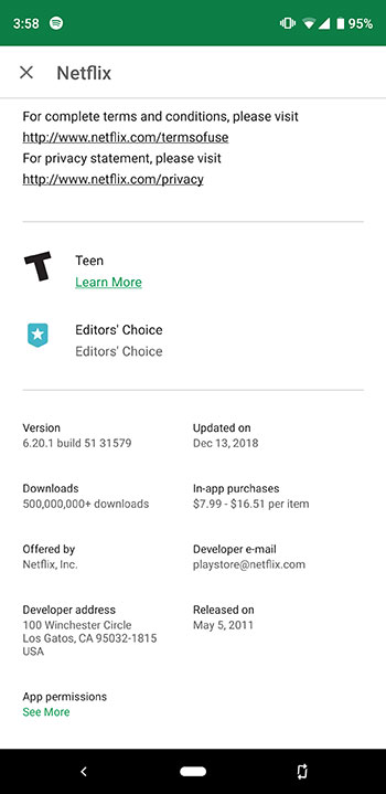 Netflix hits 500 million installs in the Play Store