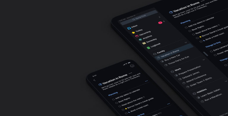 Popular iOS task manager app Things gets dark mode