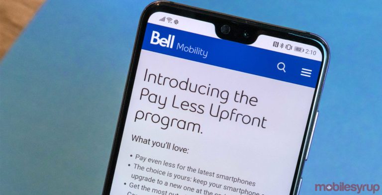 Bell launches ‘Pay Less Upfront’ smartphone subsidy program