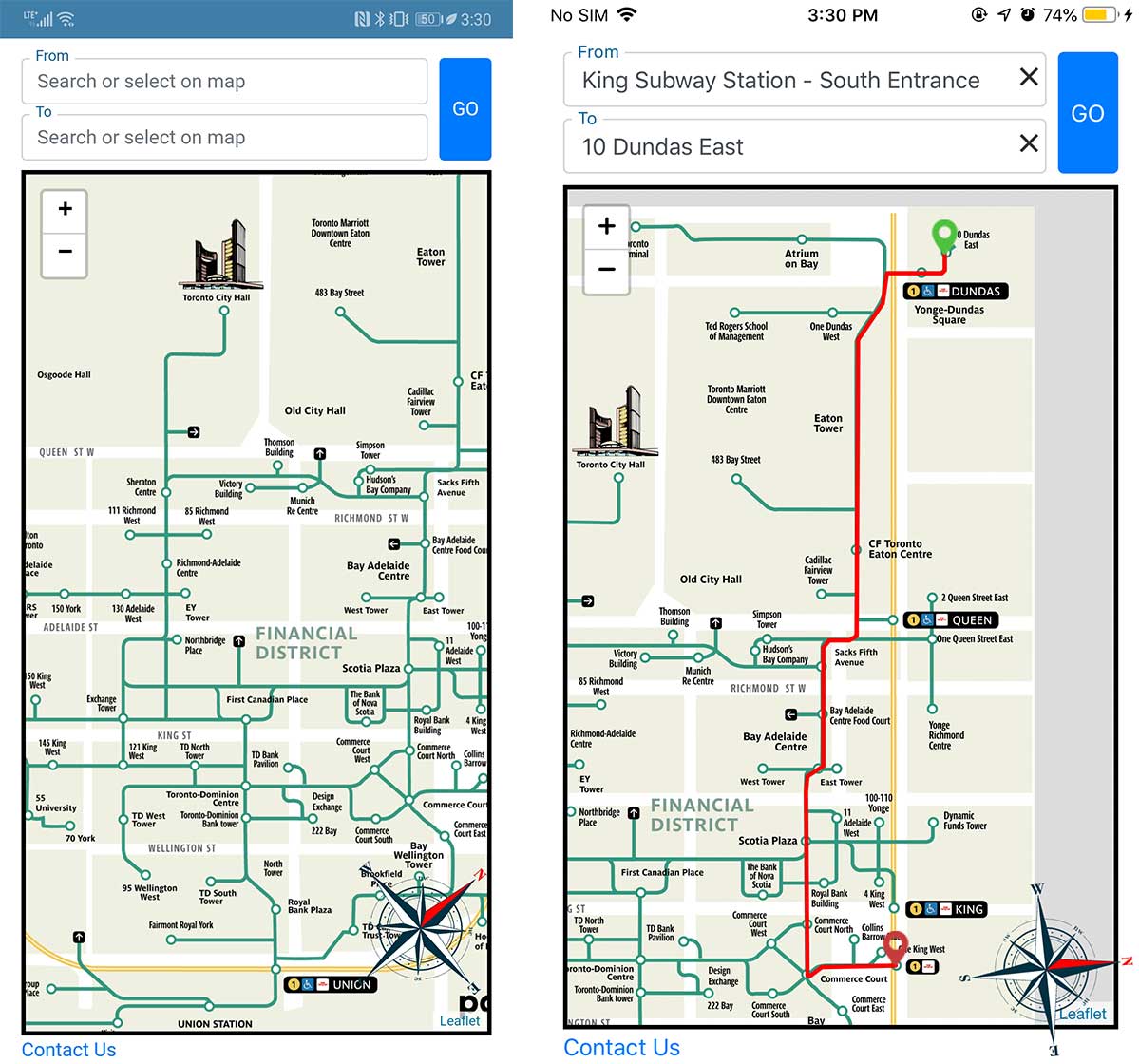 Just in time for winter, third-party Toronto PATH map now has a mobile app