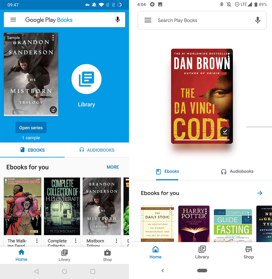 Google Play Books redesign rolling out to more people