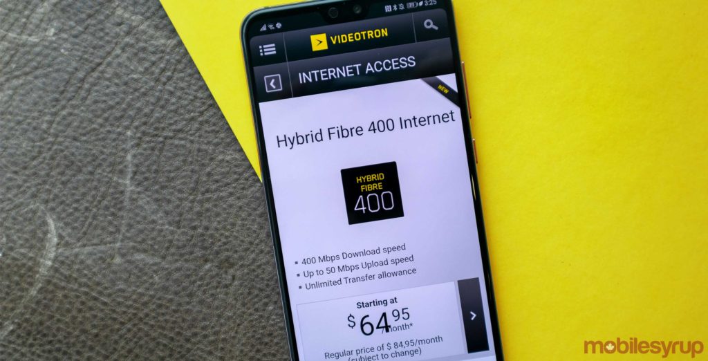 Vidéotron now offers unlimited internet at 400Mbps for $65