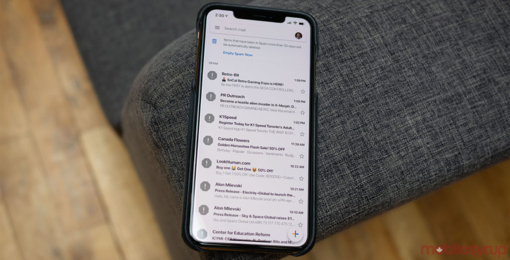 Gmail's iOS redesign now rolling out to iOS users in Canada