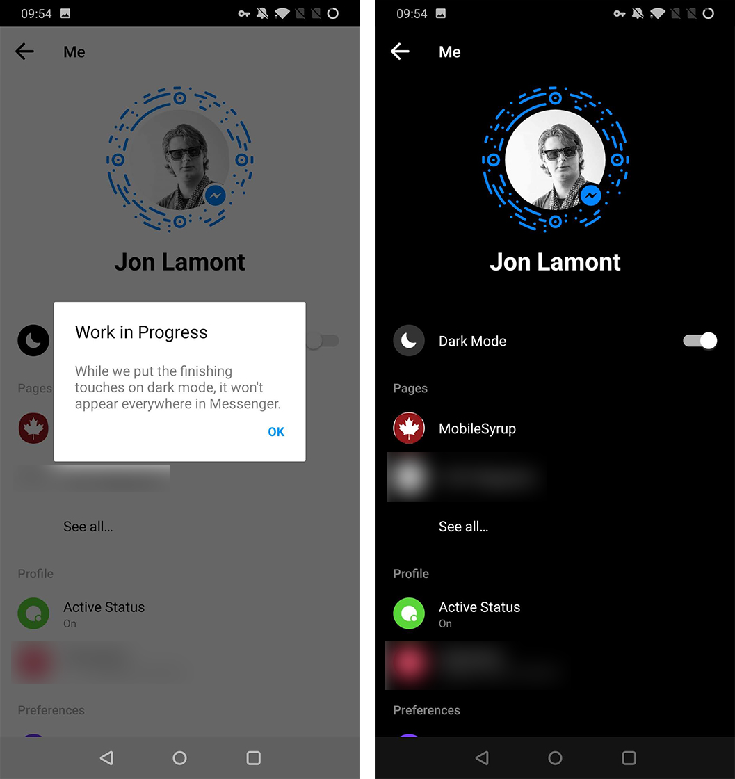 You can unlock dark mode by sending a ? in Facebook Messenger