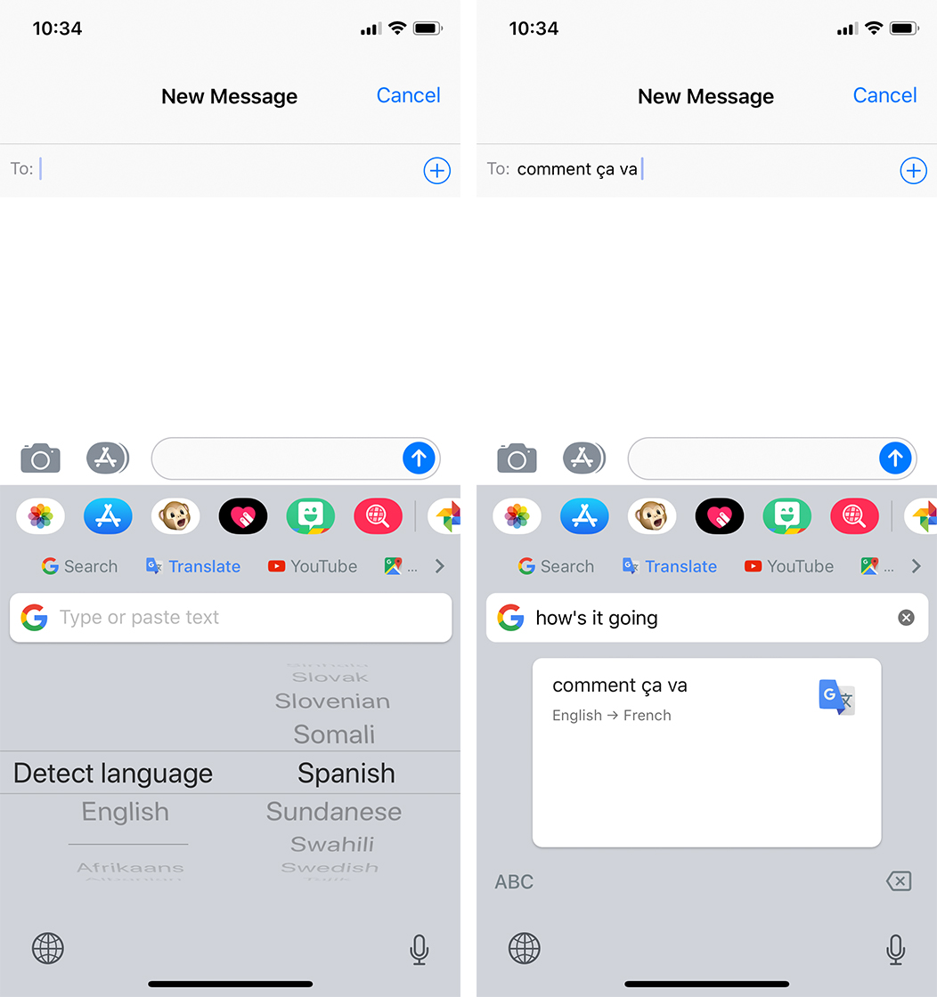 Gboard for iOS gets built-in Google Translate features