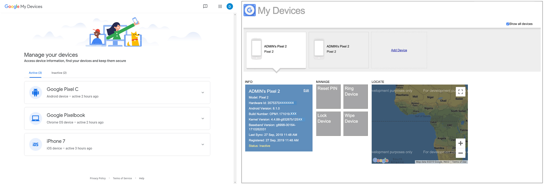 Google rolls out updated 'My Devices' page for G Suite users
