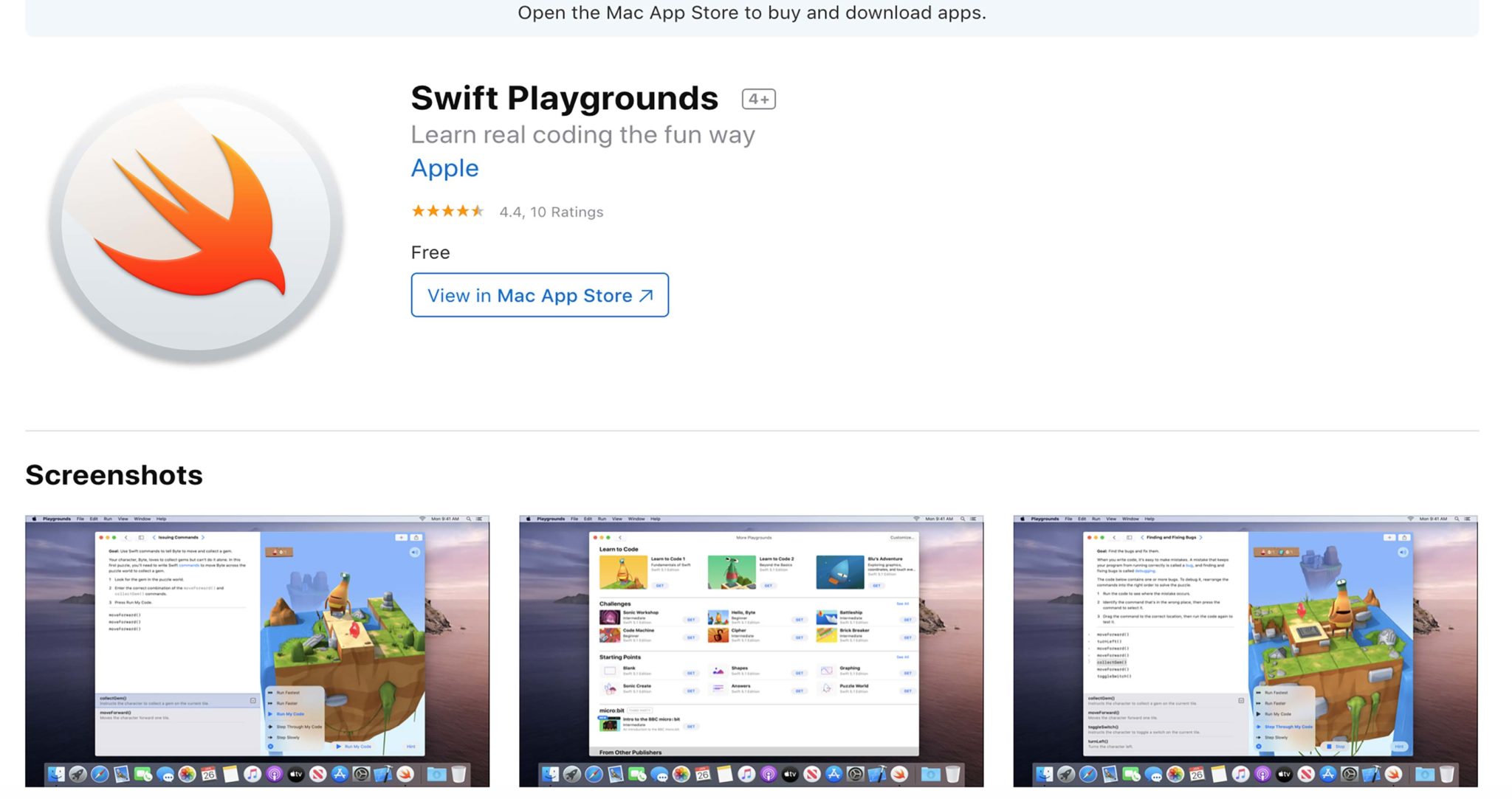 Apple brings free Swift Playgrounds coding app to Mac