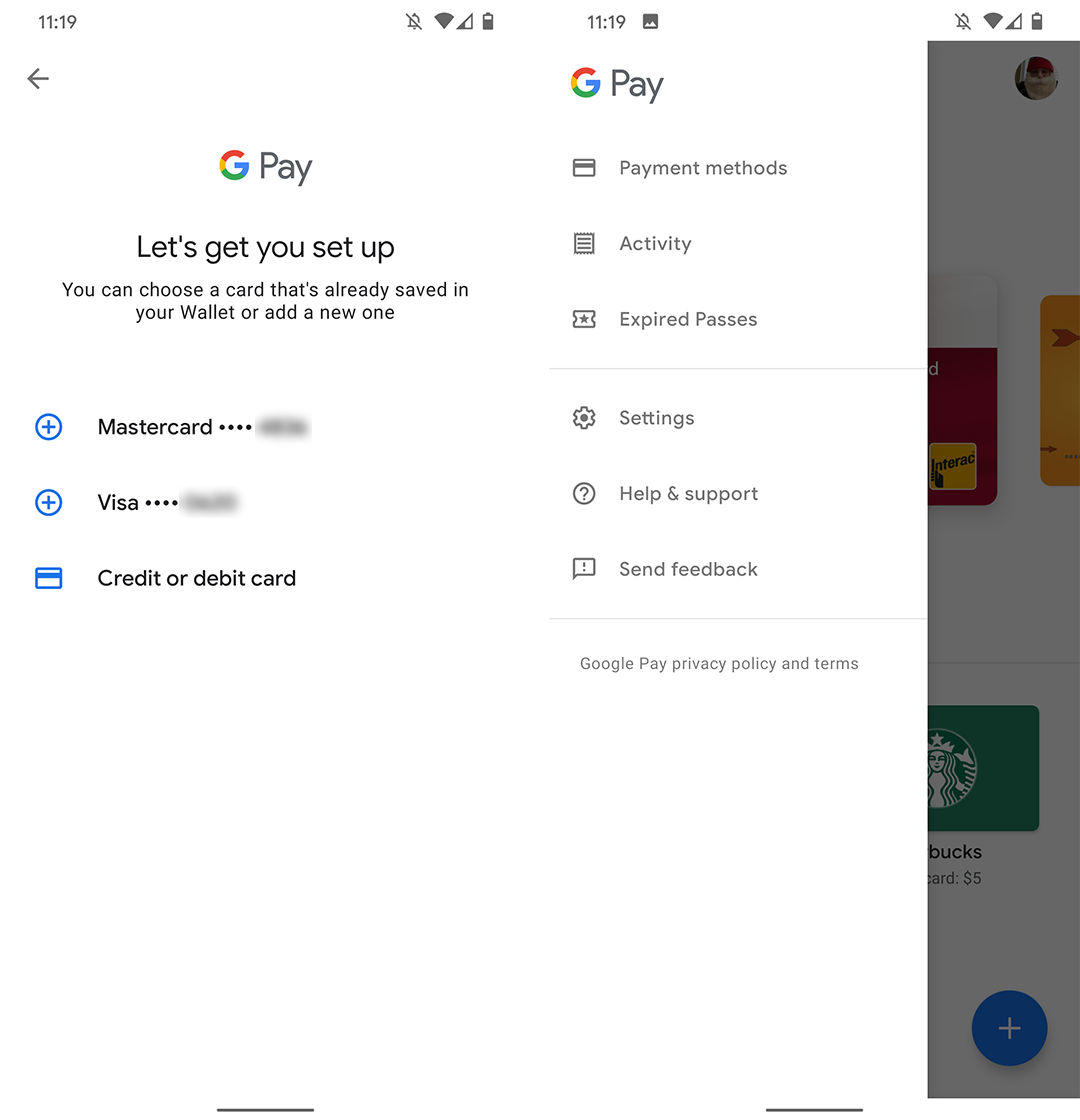 Pixel power menu hides clean, modern new Google Pay interface