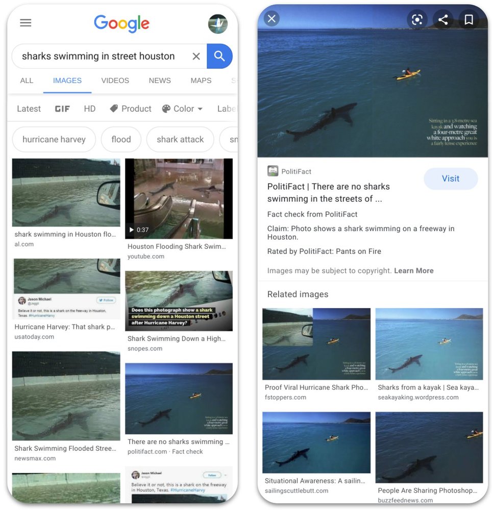 Google adding fact check labels to images in search results