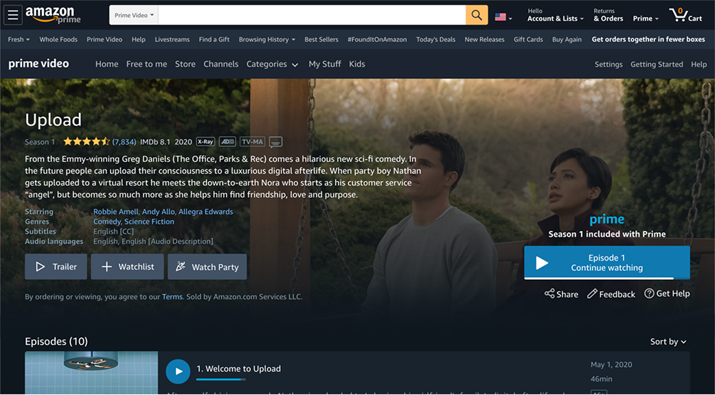 Amazon Prime Video adds 'Watch Party' feature for streaming with friends