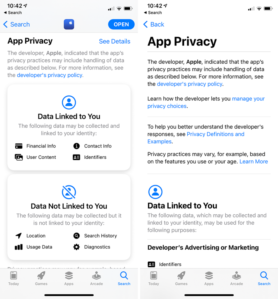 Apple's App Store now shows privacy labels detailing what data apps collect