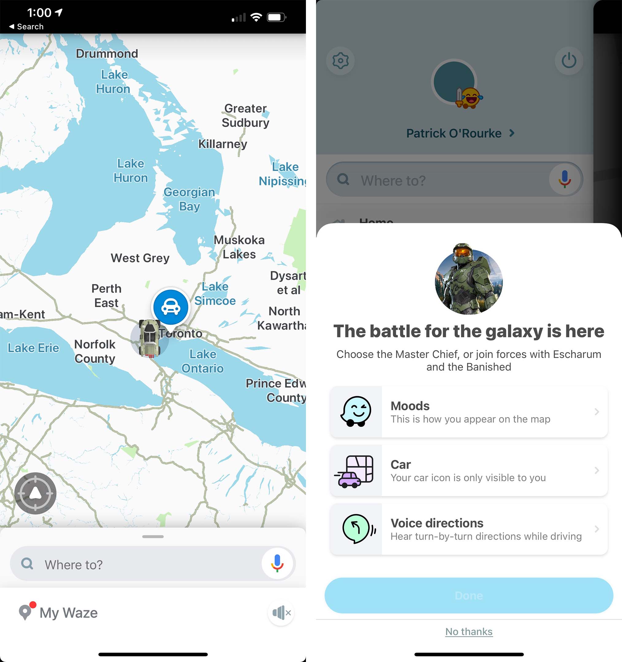Voice of Halo's Master Chief can now give you directions in Waze