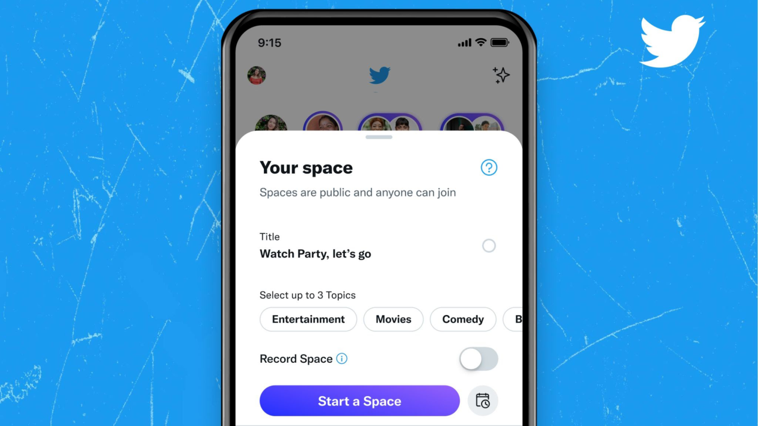 Twitter Spaces tests letting some hosts record and share their broadcasts