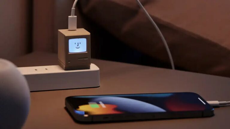 This mini Macintosh charger is adorable and features the right amount ...