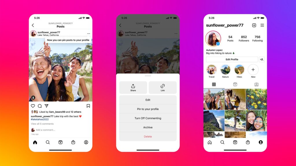 Instagram unveils pin post feature for profiles