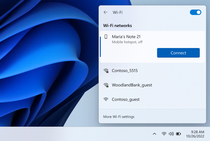 Microsoft's 'Instant Hotspot' feature can turn on your Samsung phone's ...