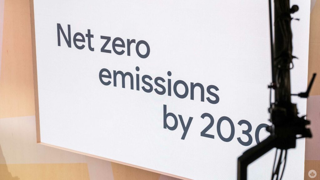 Google aims to achieve net-zero emissions across its businesses by 2030