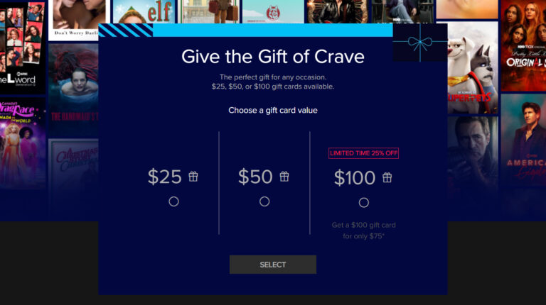 Get a Crave $100 gift card for $75