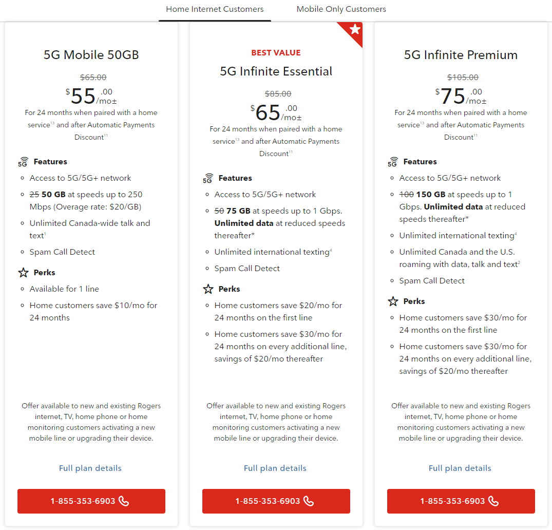 Rogers, Bell increase data on several plans, now offer 50GB, 75GB ...
