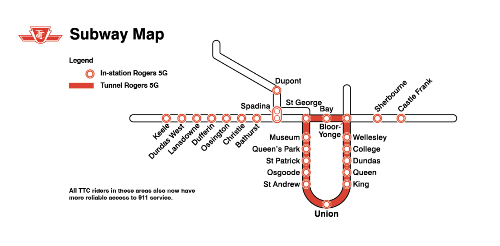 Rogers launches 5G service on parts of TTC subway