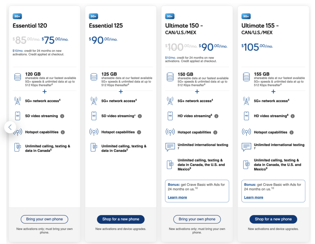 Bell offering $10/month discount for 24 months on 5G and 5G+ plans