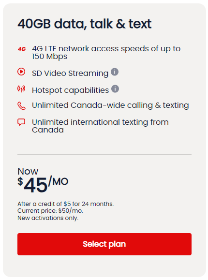 Virgin Plus adds $45/40GB 4G LTE plan to its lineup