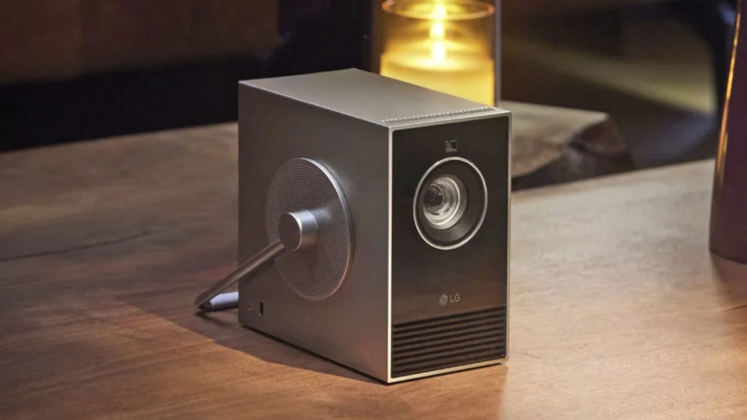 LG’s new CineBeam Qube is a three-pound 4K projector with a handle ...