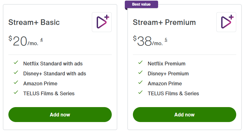 Telus revamps Stream+ bundle with Disney+, Amazon Prime