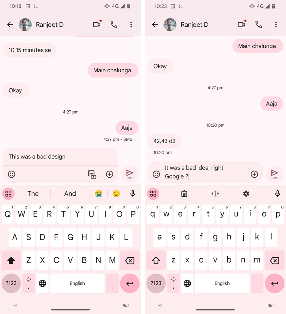 Google Messages redesigns odd double-line composition box