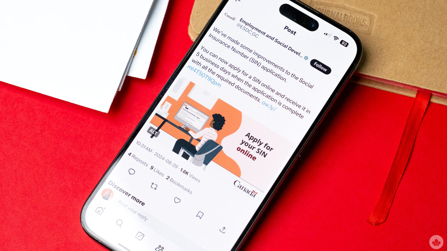 Online Canadian SIN card applications now only take five days