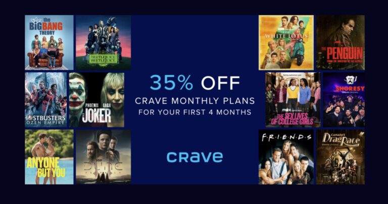 Crave is offering 35 percent off subscriptions for Boxing Day 2024