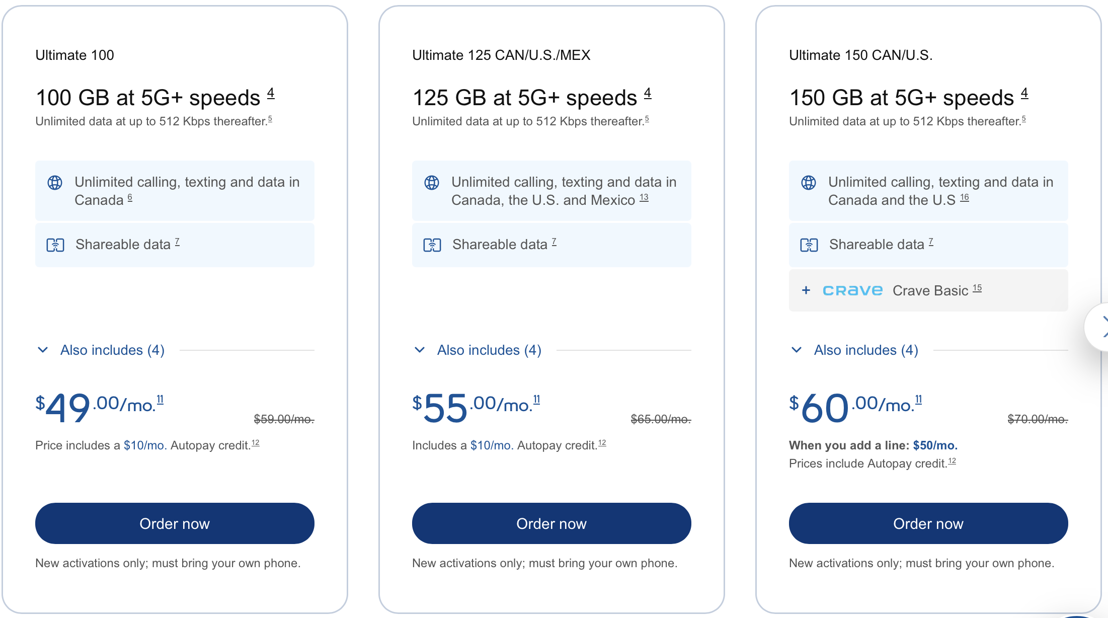 Bell offering $39/100GB mobility plan for internet subscribers